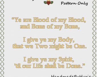 Outlander Gaelic Wedding Vow PDF Cross Stitch Pattern Jamie & Claire ...
