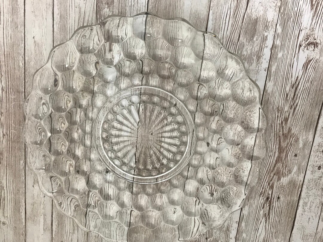 Vintage Clear Glass Bumpy Hobnail Knobby Plate Platter Server - Etsy