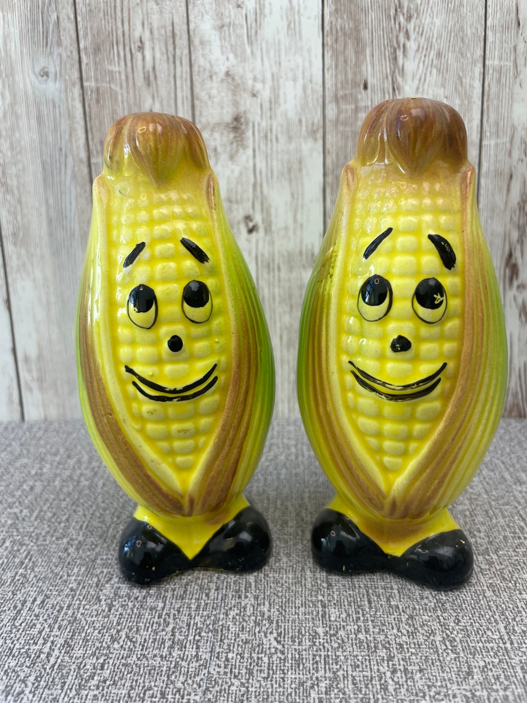 Corn Head Anthropomorphic Vintage Salt and Pepper Shaker Set - Etsy