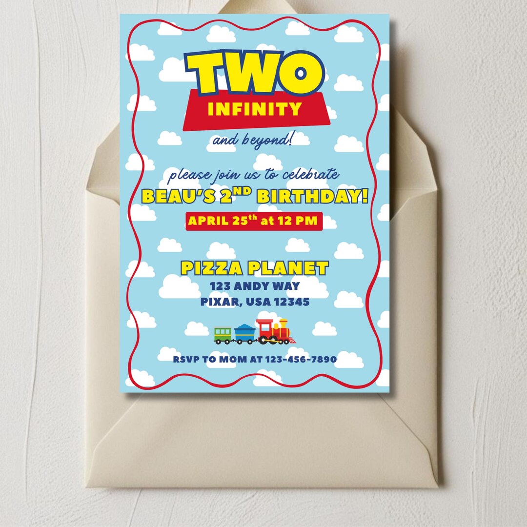 Two Infinity and Beyond Invitation | Toy Story Inspired Birthday ...