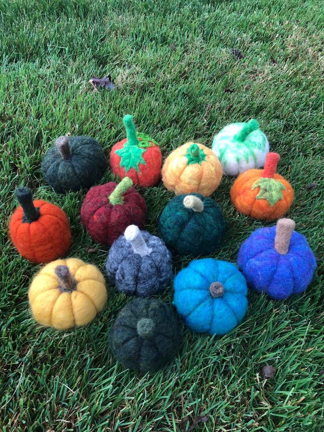 Needle Felted Wool Pumpkins MEDIUM - Etsy.de