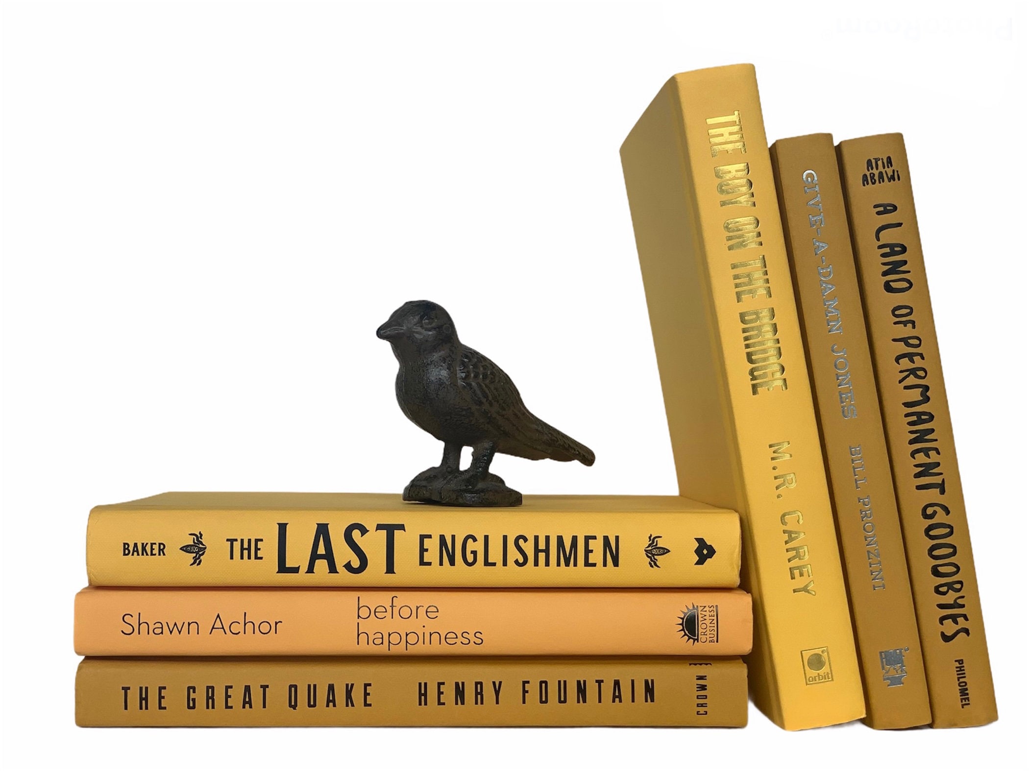 Yellow Books Mustard Yellow Book Decorative Books | Etsy