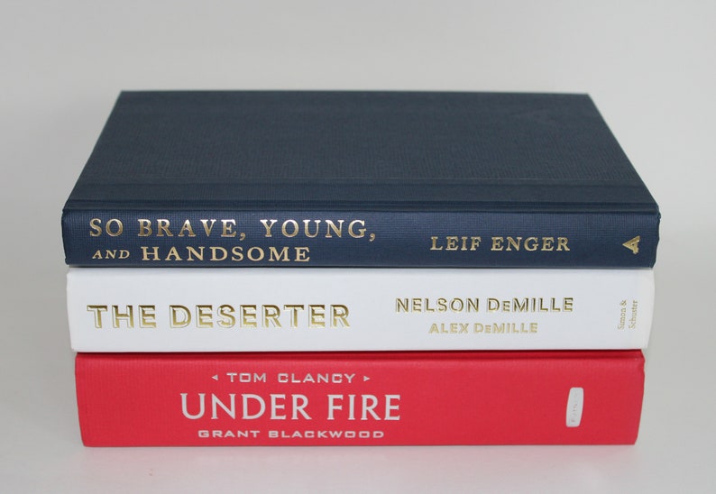 Red White and Blue Books Decorative Books Stagings Books - Etsy