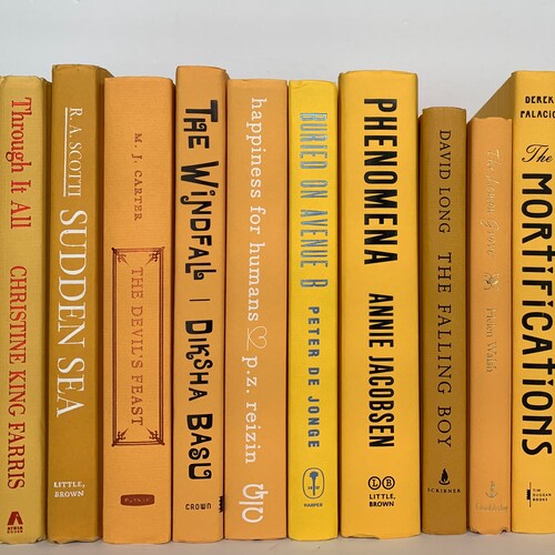 Mustard Yellow Books Staging Books Decorative Books | Etsy