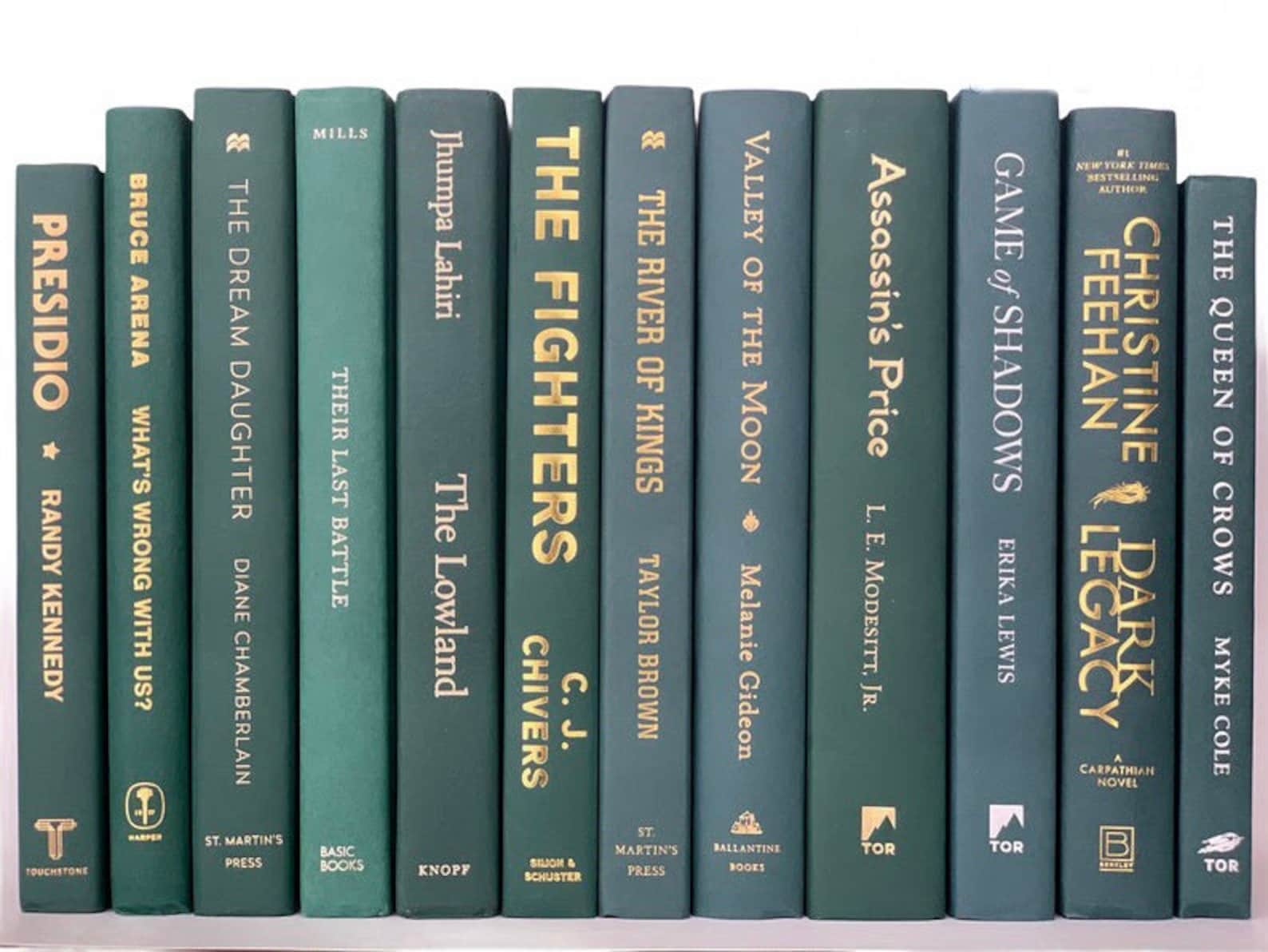 Green Books Decorative Books Books for Decor Stagings - Etsy