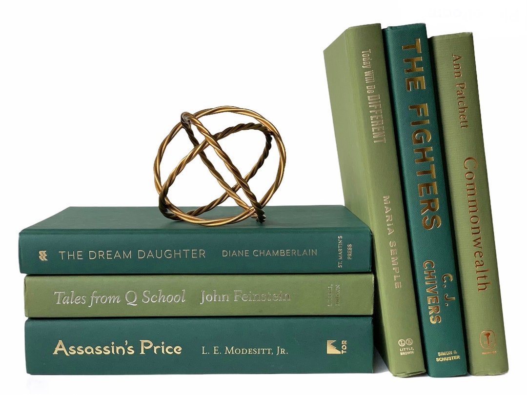 Green Books, Decorative Books, Staging Books, Book Bundle, Green Book ...