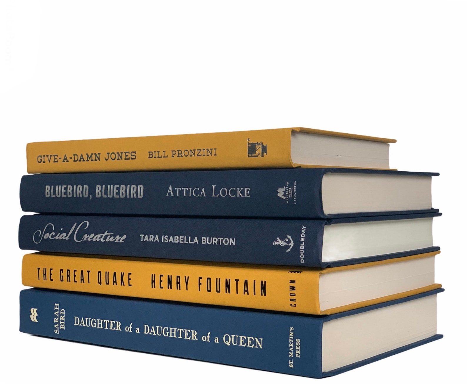 Blue Navy and Yellow Books Mustard Yellow Books | Etsy