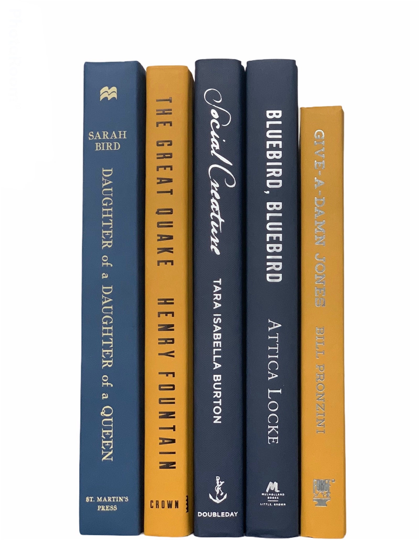 Blue Navy and Yellow Books Mustard Yellow Books | Etsy