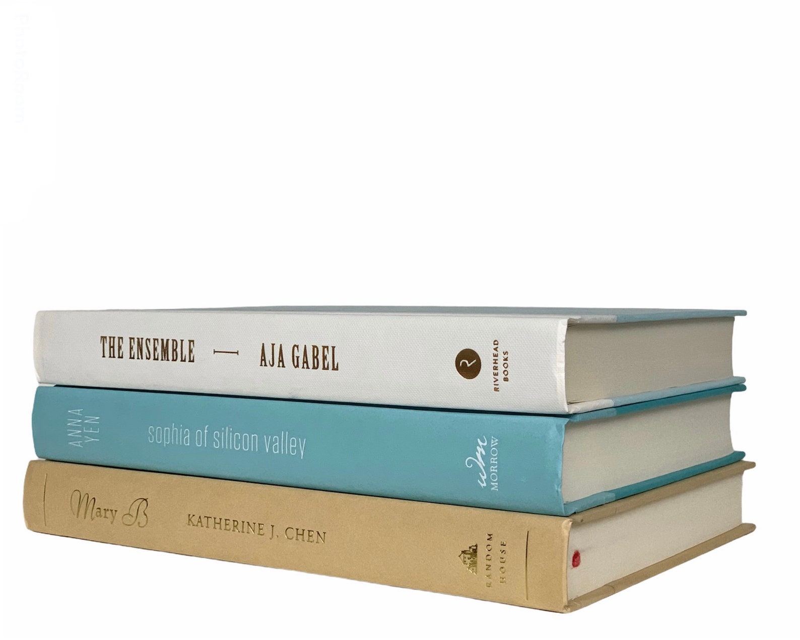 Light Blue Beige & White Books Coastal Books Beach Book - Etsy