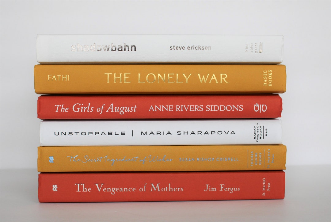 Yellow, Orange and White Books - Staging Books - Decorative Books ...