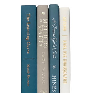 Blue, Gray & White Books - Coastal Books - Beach Book Stack ...