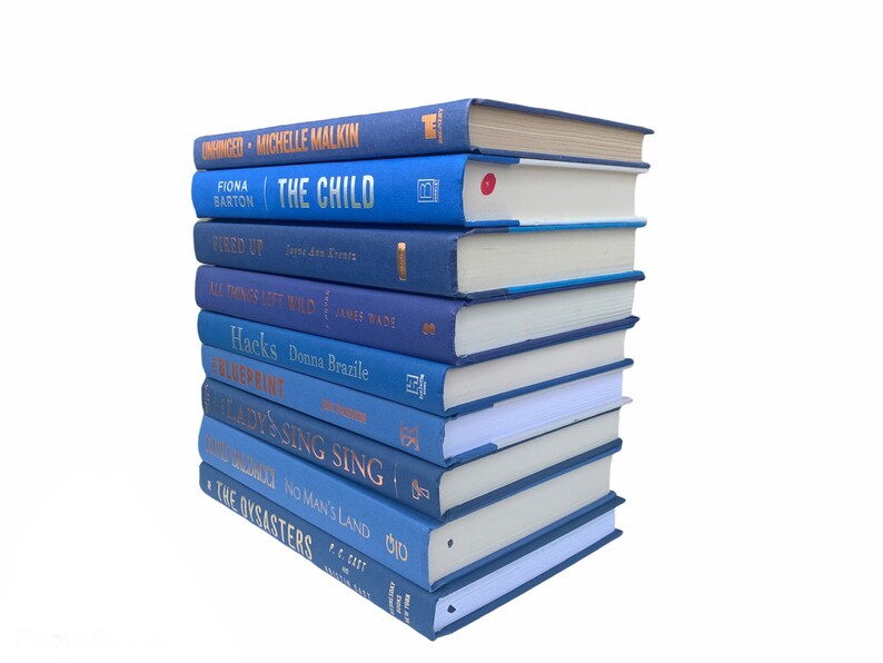 Blue Books Decorative Books Staging Books Stack of Books - Etsy