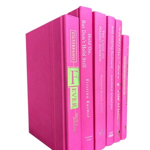Pink Books, Hot Pink Books, Decorative Books, Staging Books, Bookcase ...