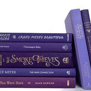 Purple Books Decorative Books Staging Books Real Books for Decor Coffee ...