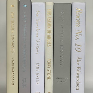 Cream, White & Gray Books - Decorative Books - Staging Books - Stack of ...