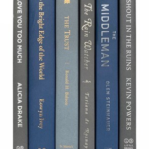 Blue and Gray Decorative Book Stack: Modern Home Decor - Etsy