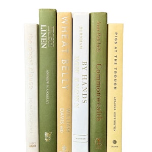 Green & Beige Book Decor Set: Farmhouse Book Stack - Etsy