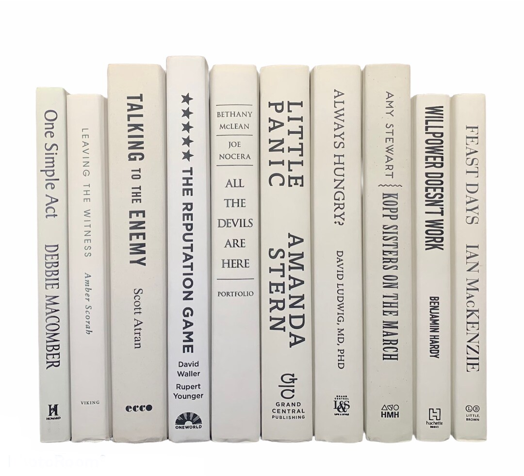 White Books - Decorative Books - Staging Books - Bookcase Decor ...