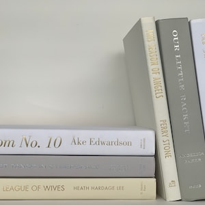 Cream, White & Gray Books - Decorative Books - Staging Books - Stack of ...