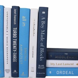 Blue and White Books - Coastal Books - Beach Books - Decorative Books ...