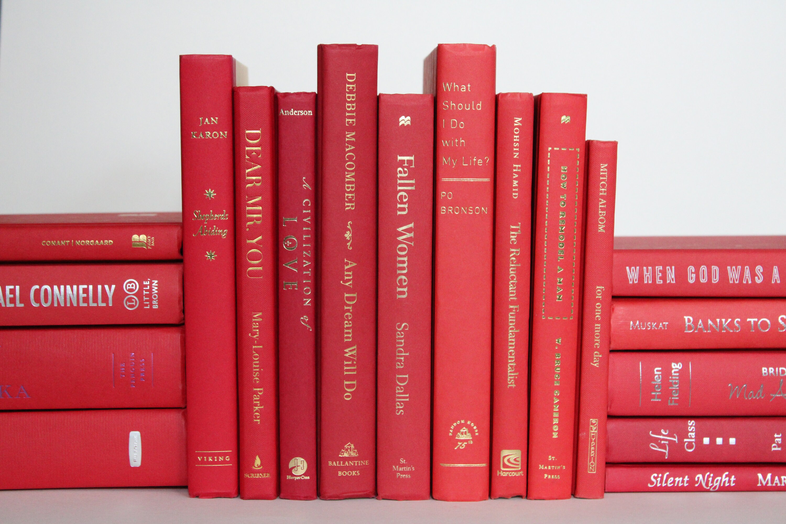 Libros rojos-Libros decorativos auténticos para la puesta en | Etsy