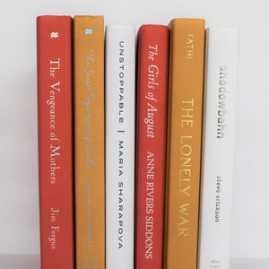 Yellow, Orange and White Books - Staging Books - Decorative Books ...