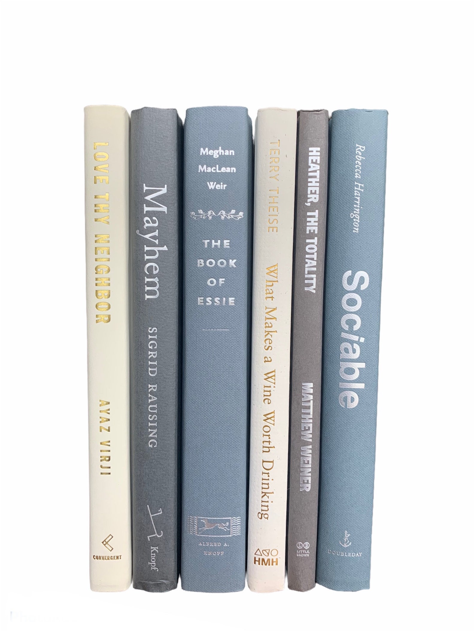 Gray and Cream Books Gray Books off White Books Staging - Etsy