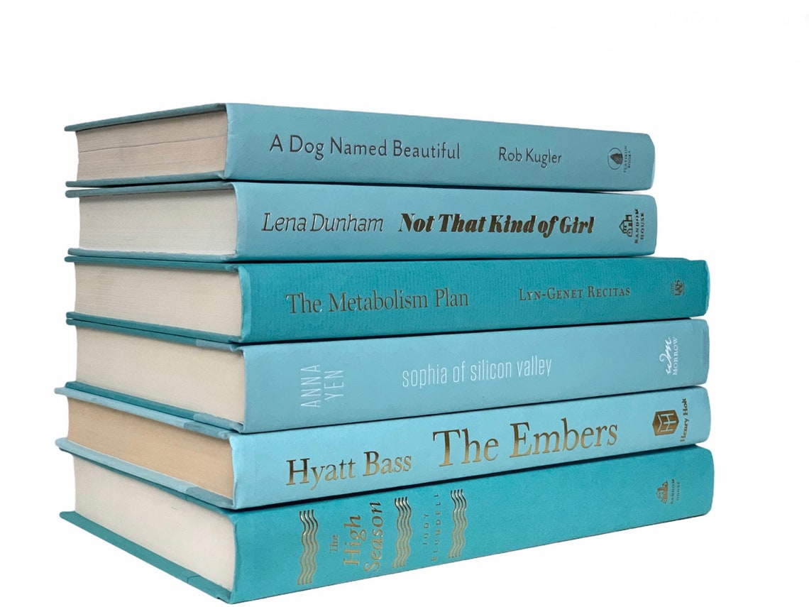 Light Blue Books Coastal Books Beach Books Decorative | Etsy