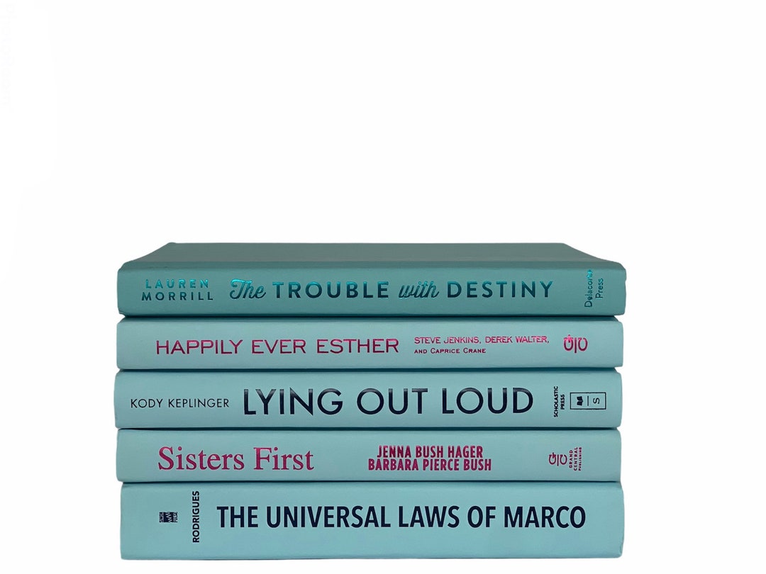 Light Blue Books - Decorative Books - Staging Books - Bookcase Decor ...