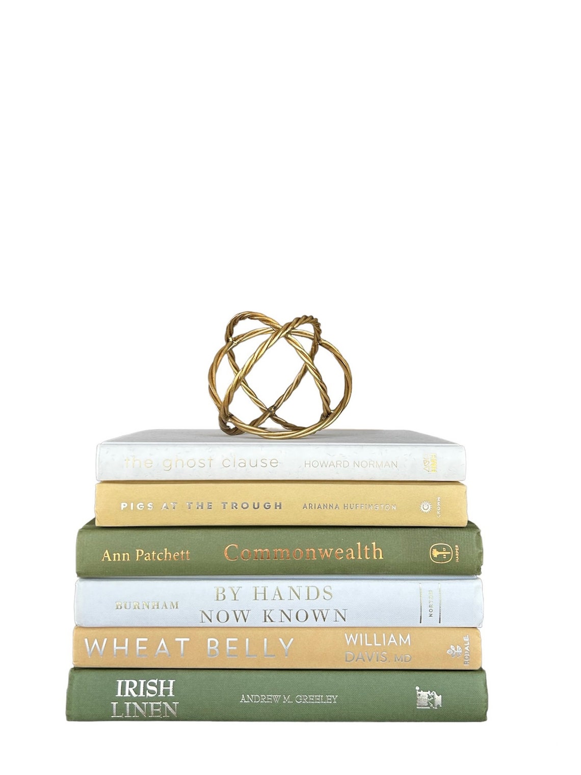 Green & Beige Book Decor Set: Farmhouse Book Stack - Etsy