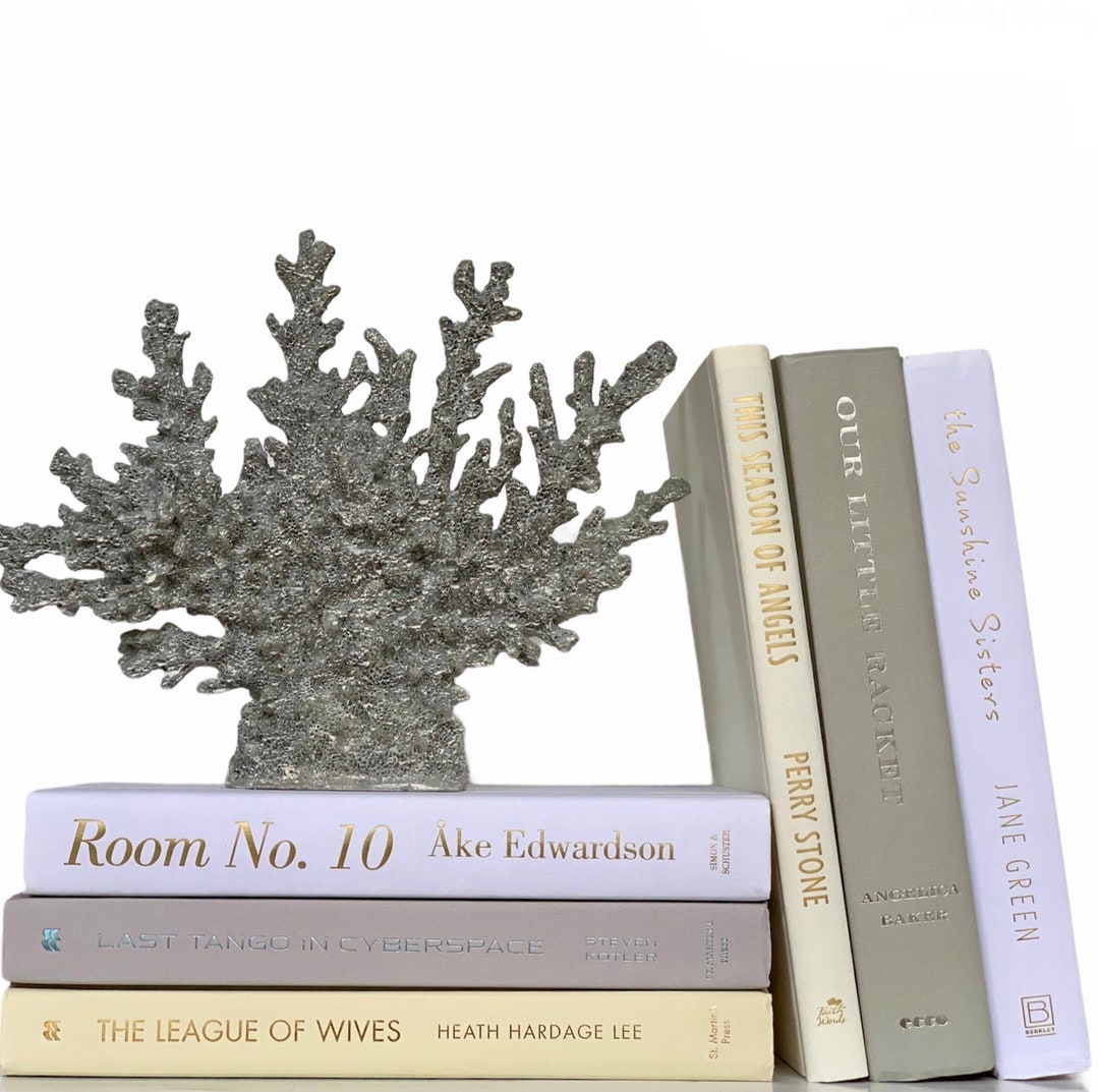 Cream, White & Gray Books - Decorative Books - Staging Books - Stack of ...