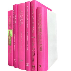 Pink Books, Hot Pink Books, Decorative Books, Staging Books, Bookcase ...