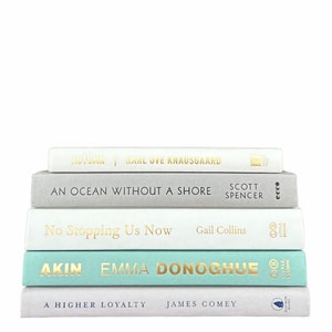 Seafoam Green, Gray & White Books - Decorative Books - Staging Books ...