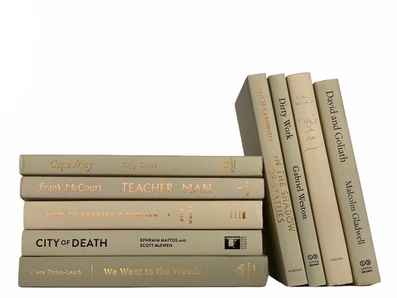 Beige Books Tan Books Cream Books Neutral Books | Etsy