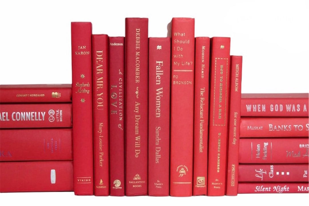 Red Books, Real Books, Decorative Books, Staging Books, Stack of Books ...