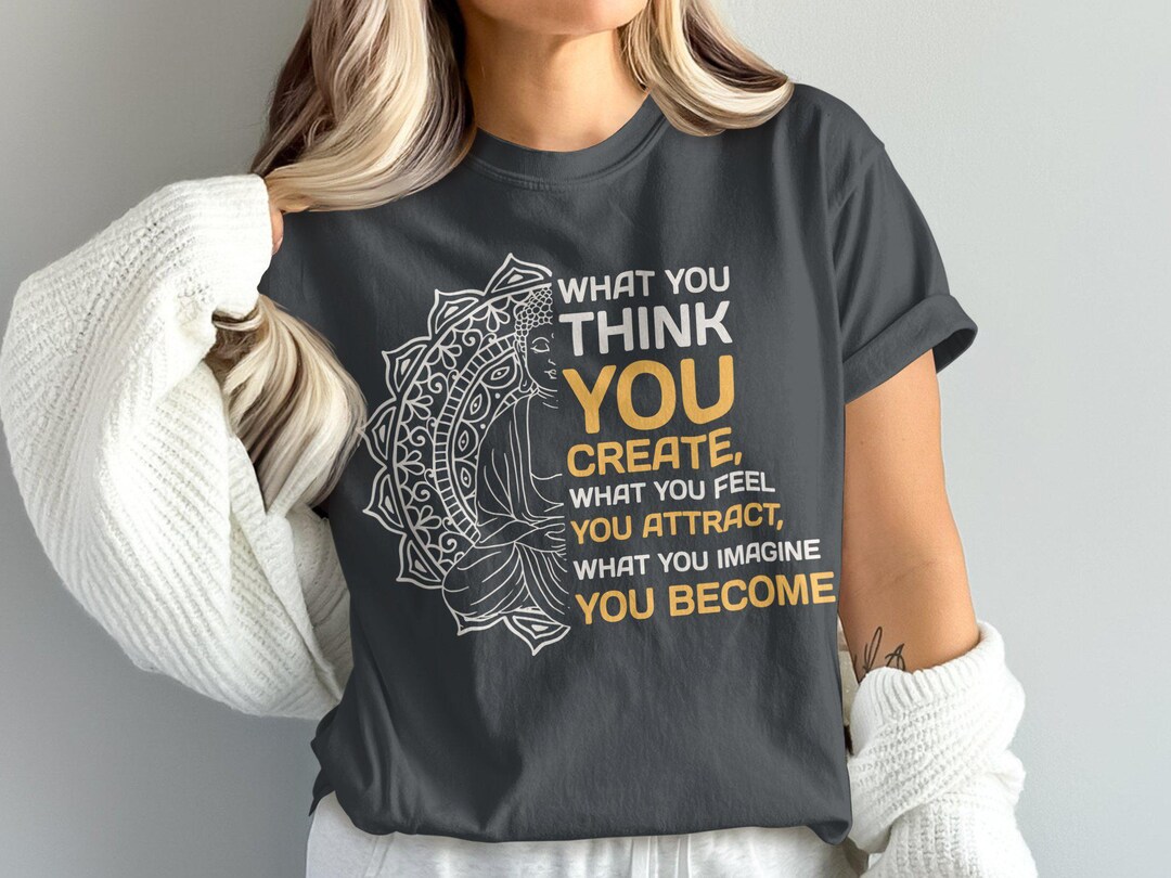 Comfort Colorsbuddha Meditation Quotes T-shirt, Motivational Spiritual ...