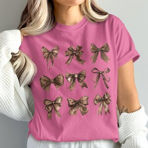 Comfort Colors Cute Bow T-shirt, Women’s Fashion Tee, Bow Graphic Tee ...