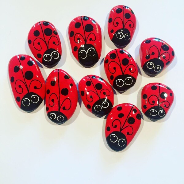 Ladybug Rocks - Etsy