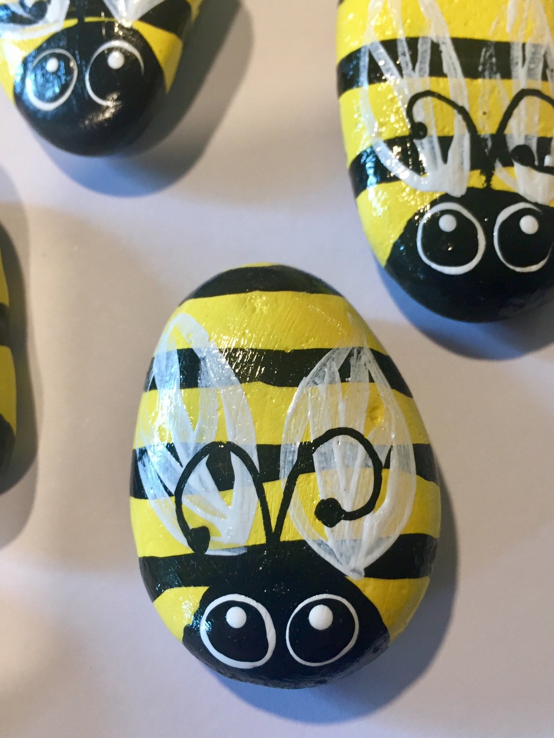 Bumblebee Painted Pebble Bee Rock Pocket Pebble Small - Etsy