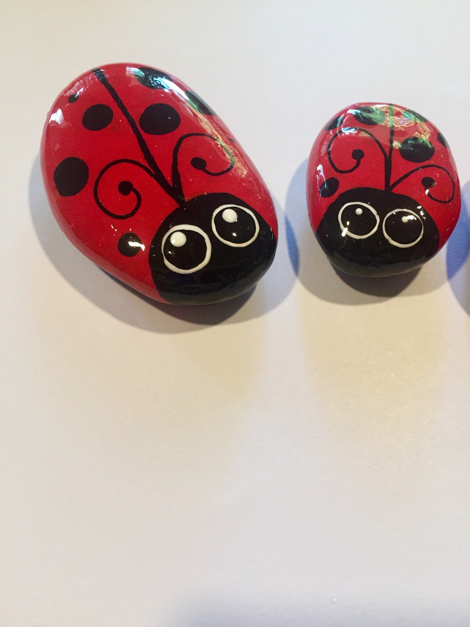 Adorable Set of Four Red Ladybugs, Ladybug Family, Ladybug Crossing ...