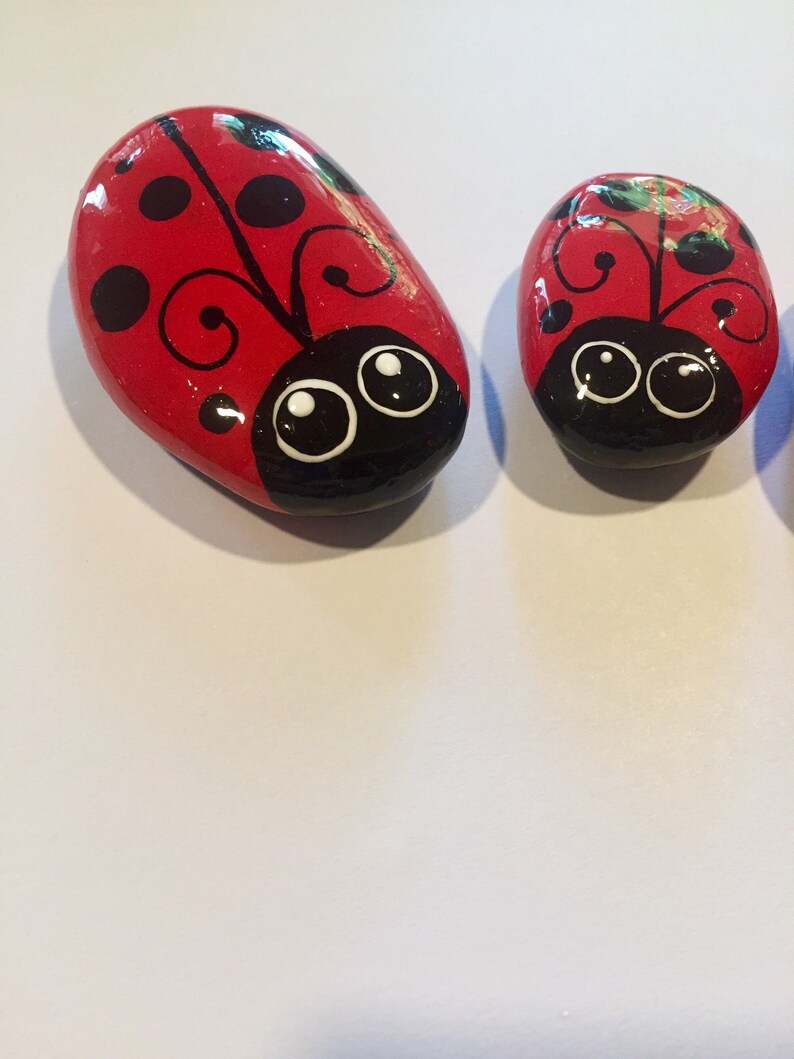 Adorable Set of Four Red Ladybugs, Ladybug Family, Ladybug Crossing ...
