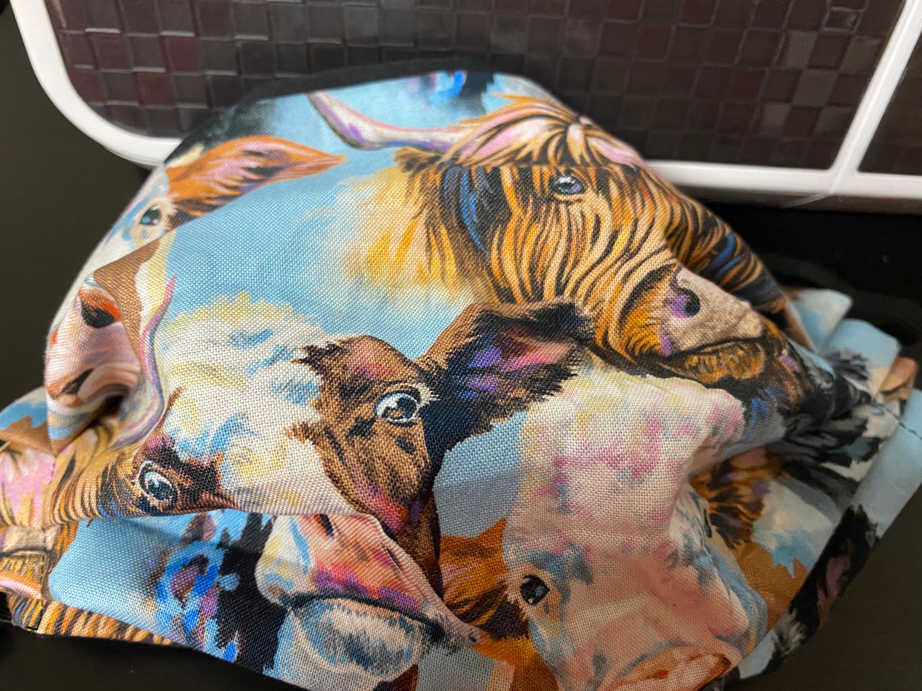 Cow Face Mask - Etsy