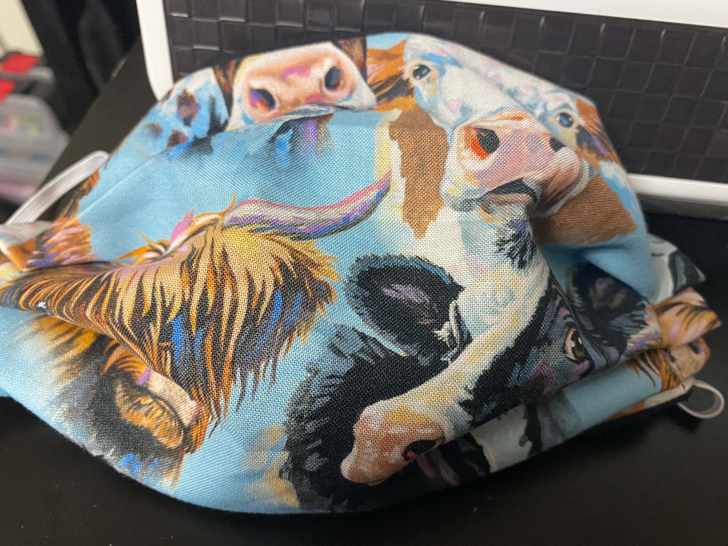 Cow Face Mask - Etsy