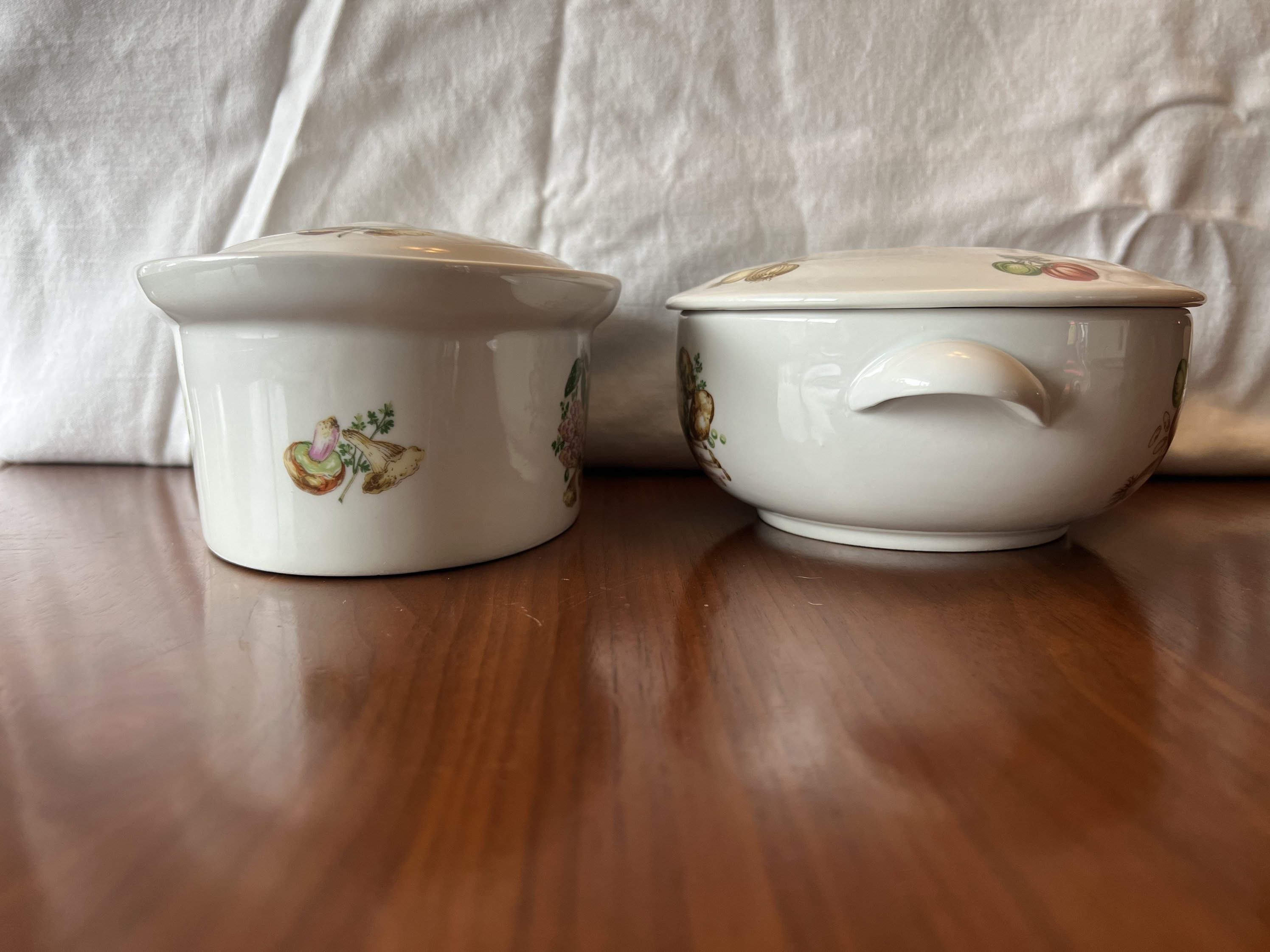 Vintage French APILCO Porcelain Dishes With Vegetable Design - Etsy