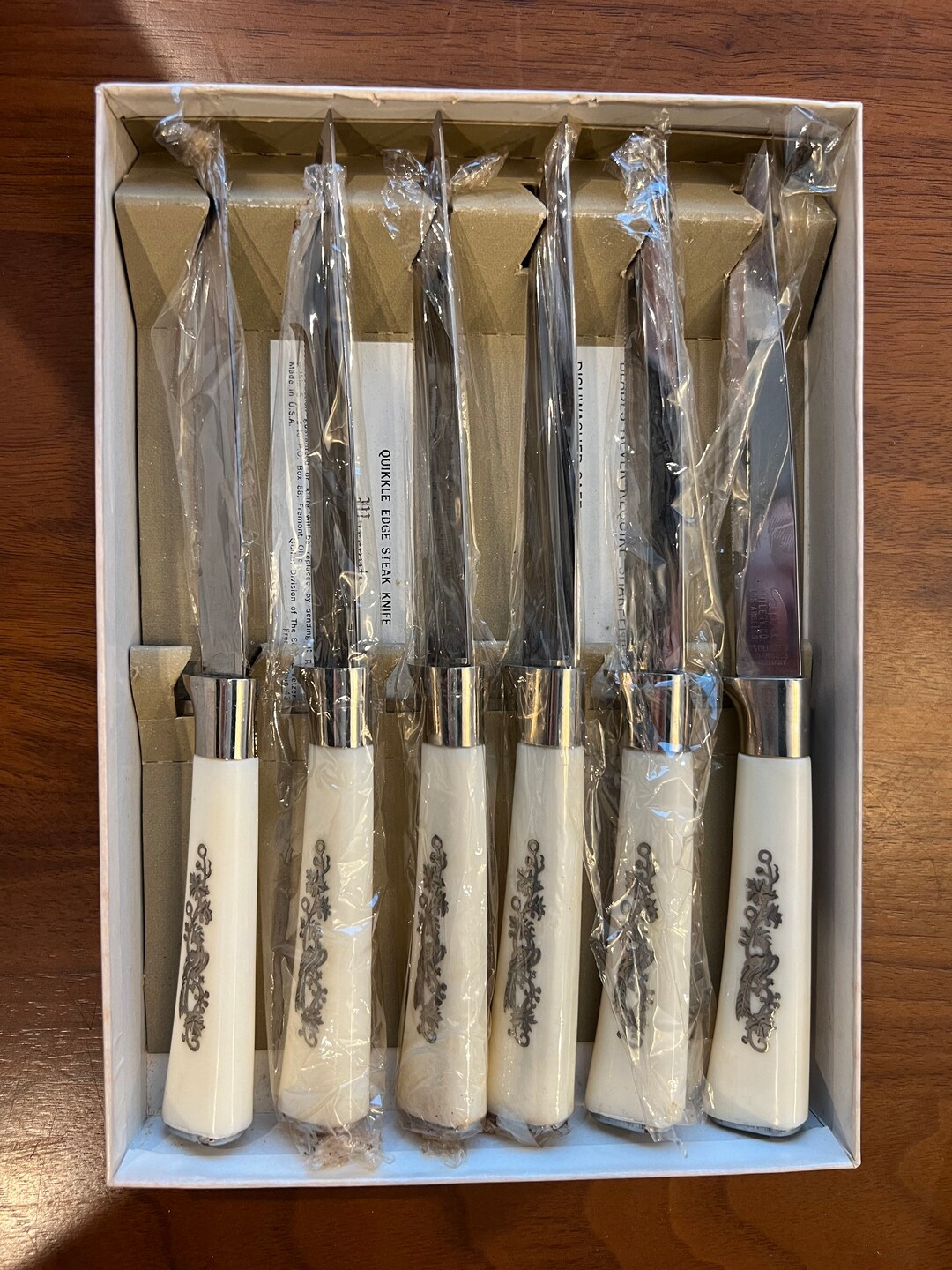 Vintage Quikut Quikkle Edge Levogue Steak Knife Set in Original Box - Etsy