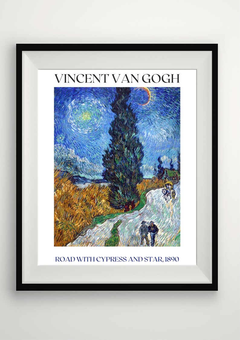 Vincent Van Gogh Exhibition Style Bundle Poster Set 4 Modern Digital ...