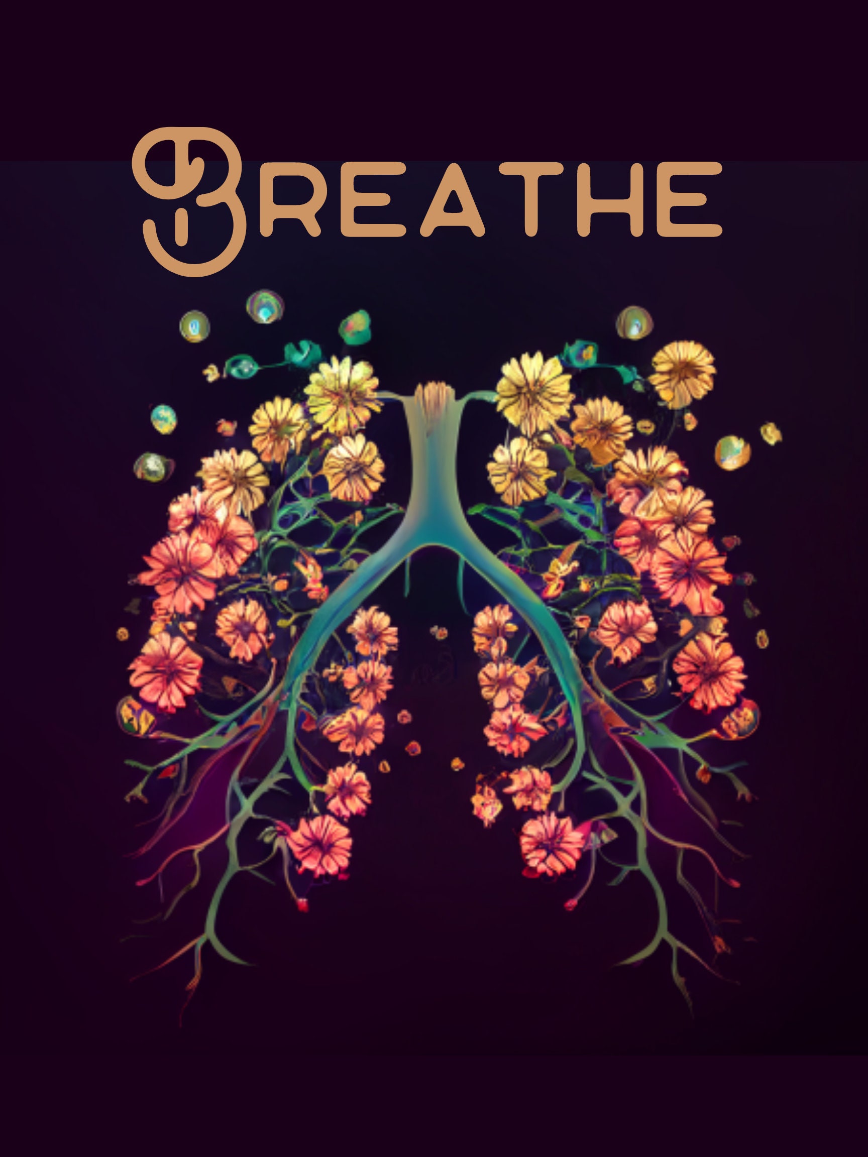 Flower Lungs, Breathe, Beautiful, Relax, Art, Black and Tan, Yoga ...