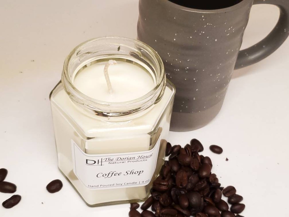 COFFEE SHOP Scented Soy Candle 4oz and 9oz Available - Etsy