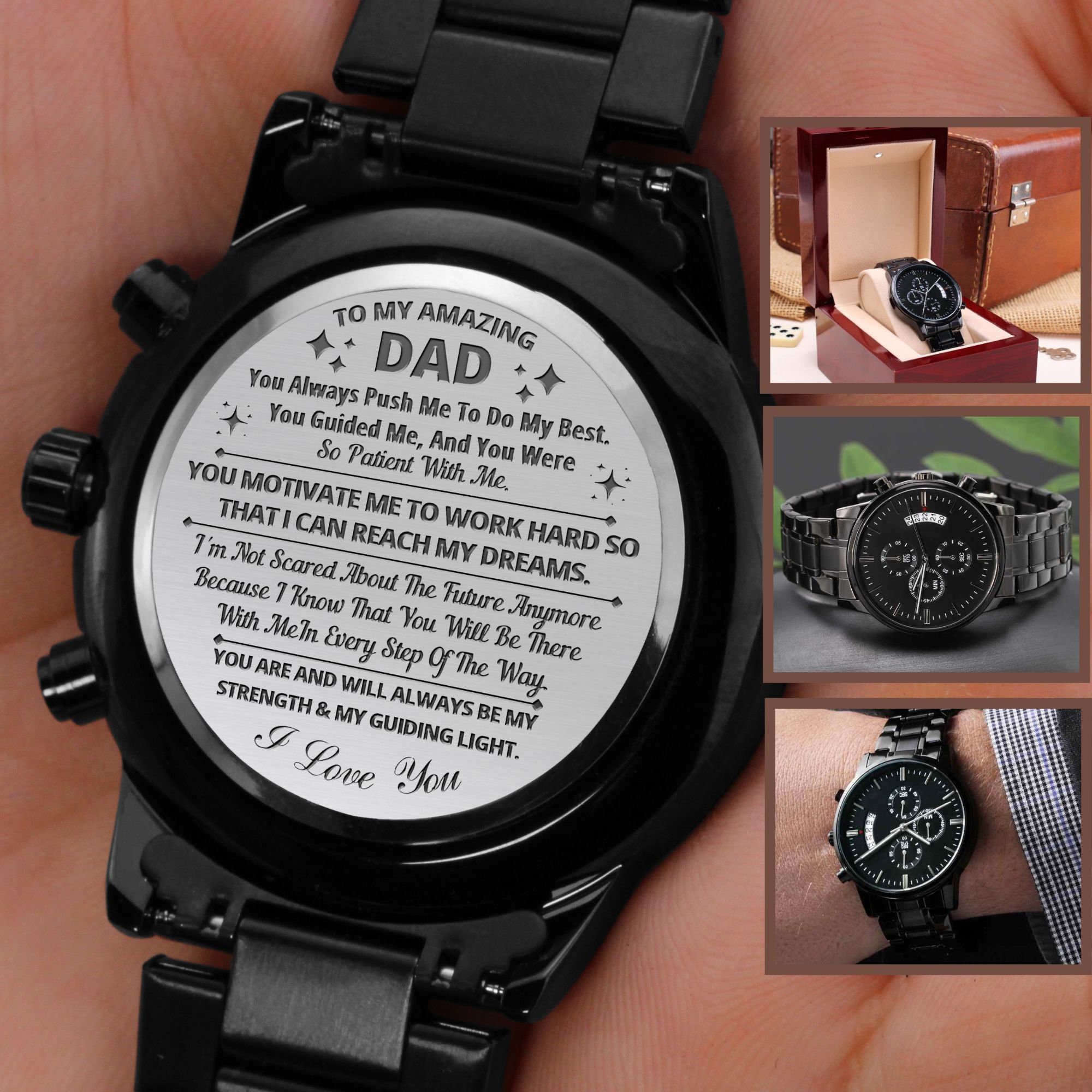 Dad Watch, Dad Birthday Gift Ideas, Dad Christmas Gift, Unique Gift for ...