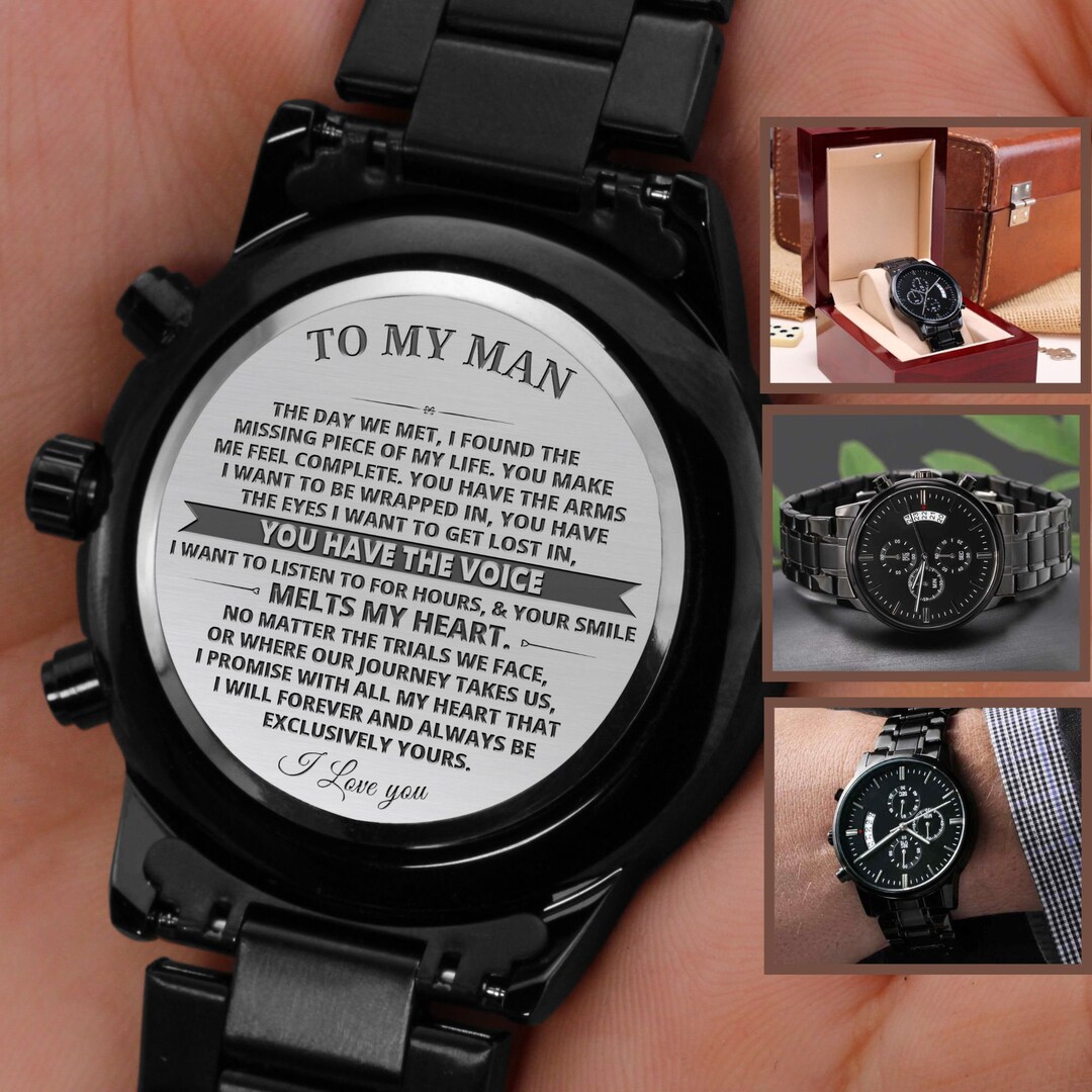 To My Man Watch, Husband Watch, Jewelry for Husband Gift, Engraved ...